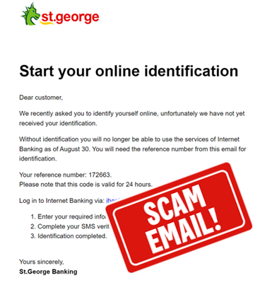 Latest Scams and alerts update, security centre | St.George Bank