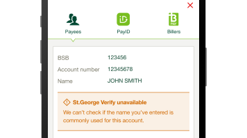Verify with Confirmation of Payee | St.George Bank